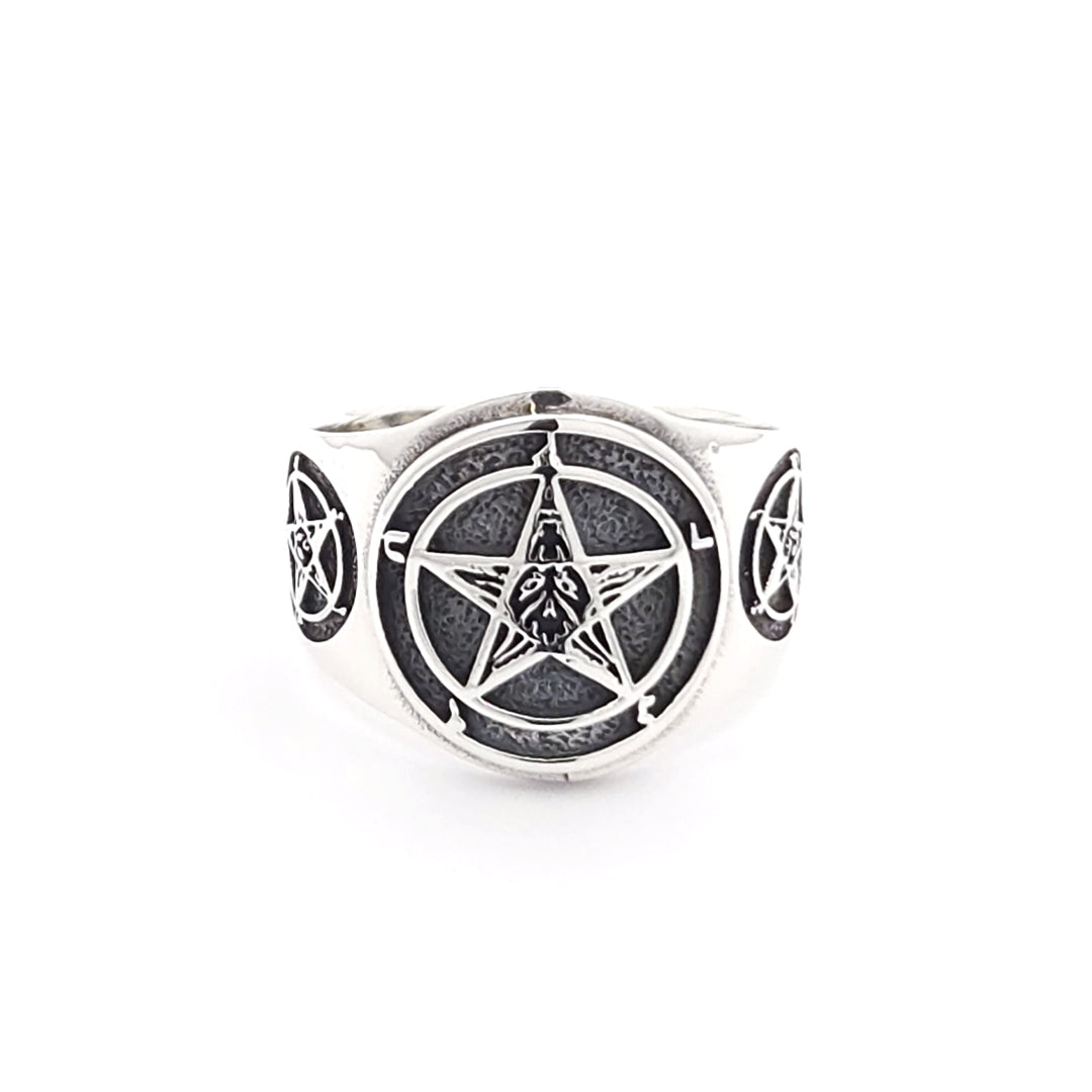 Sterling Silver Pentacle Ring – Elkai Incantations