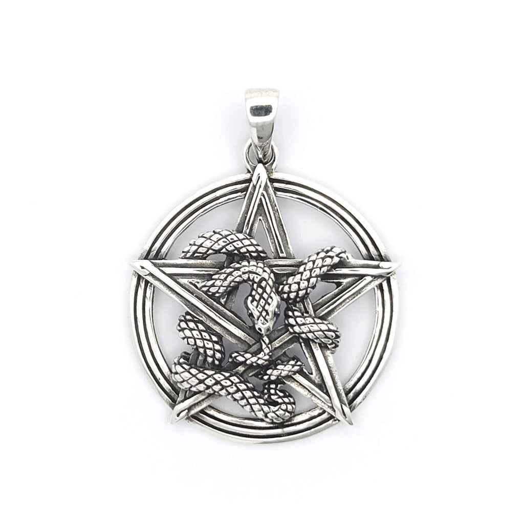 Sterling Silver Serpent Pentacle Pendant – Elkai Incantations