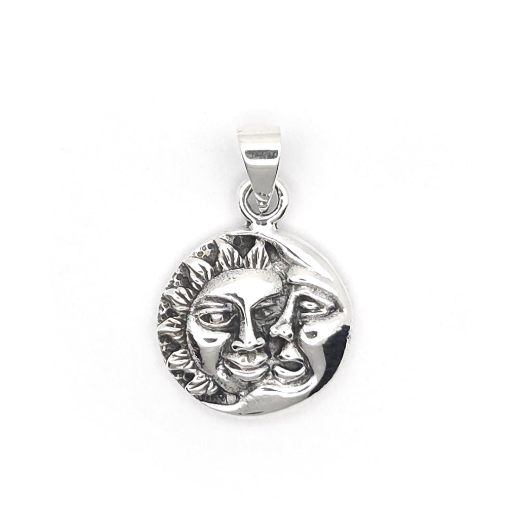 Sterling Silver Small Sun Moon Pendant – Elkai Incantations