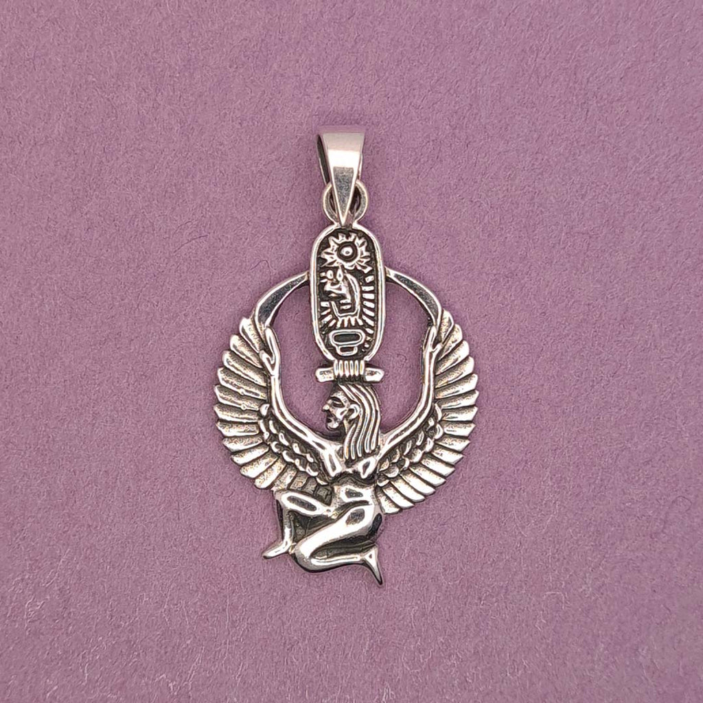 Sterling Silver Isis With Cartouche Pendant – Elkai Incantations